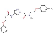 Hit2Lead | N-[1-(2-{methyl[2-(4-methylphenoxy)ethyl]amino}-2-oxoethyl)-1H-pyrazol-4-yl]-3 ...